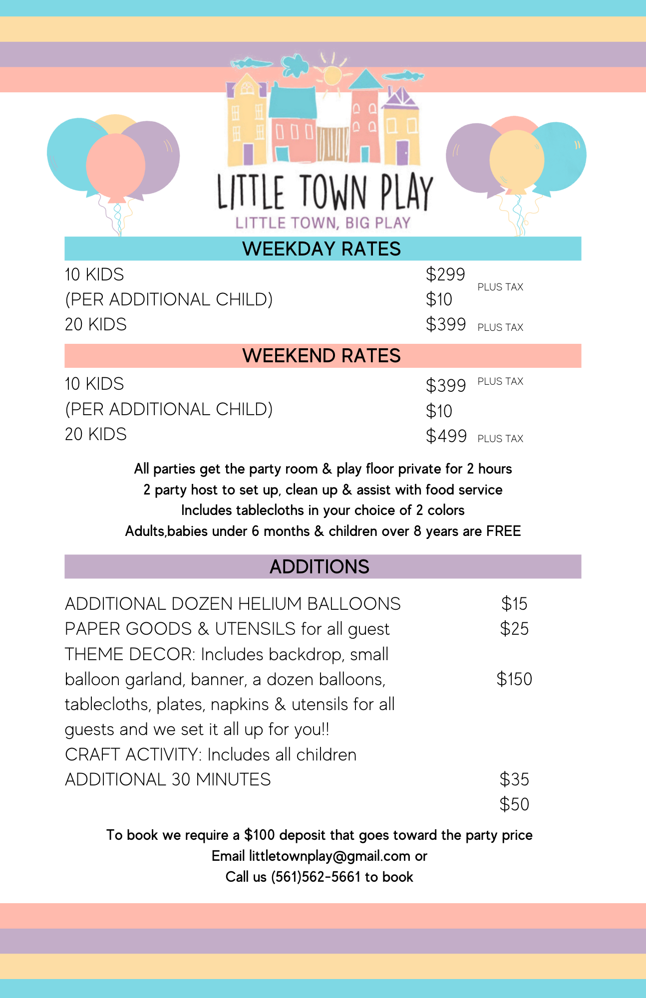 Party Deposit | Little Town Play